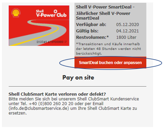Erhalte ich beim Kauf des Shell V-Power SmartDeals eine Rechnung ...