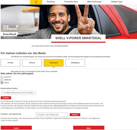 Wie buche ich den Shell V-Power SmartDeal online? – Shell Germany